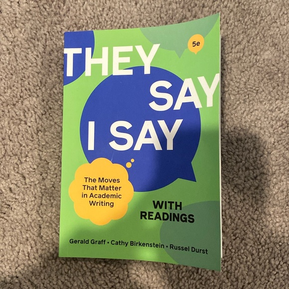 Other | They Say I Say 5th Edition Isbn 978393538731 | Poshmark